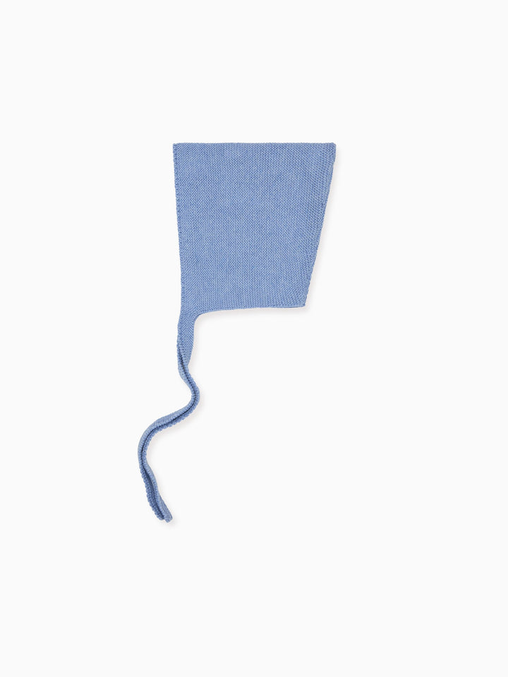 Blue Alma Cotton Baby Knitted Bonnet | La Coqueta UK – La Coqueta Kids