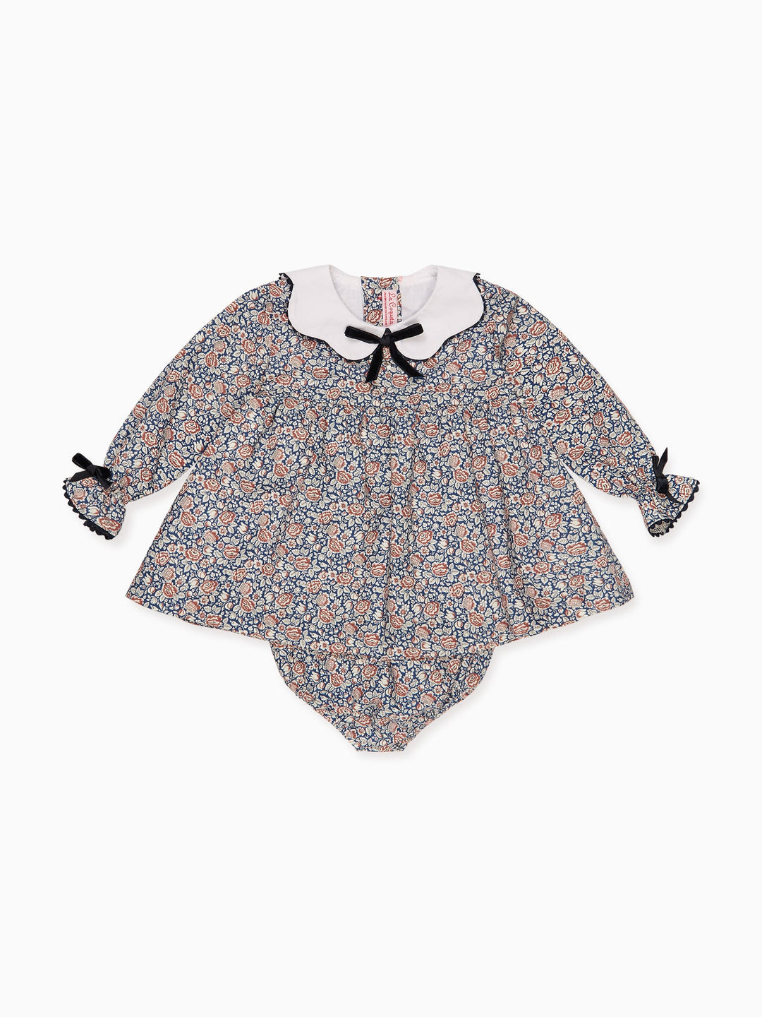 Navy Floral Bamba Liberty Baby Girl Set | La Coqueta Kids UK