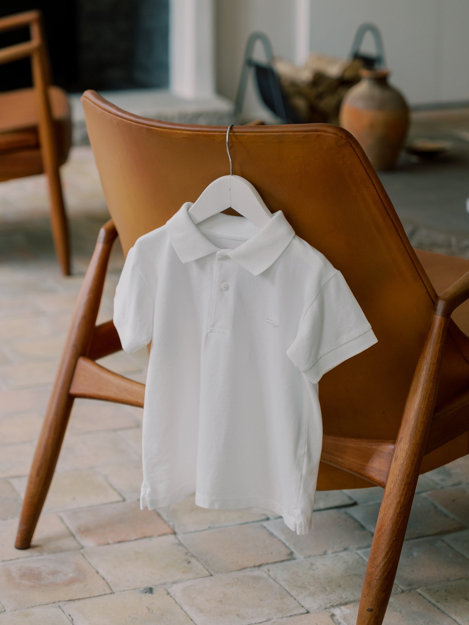 White Camilo Boy Polo Shirt | La Coqueta Kids UK