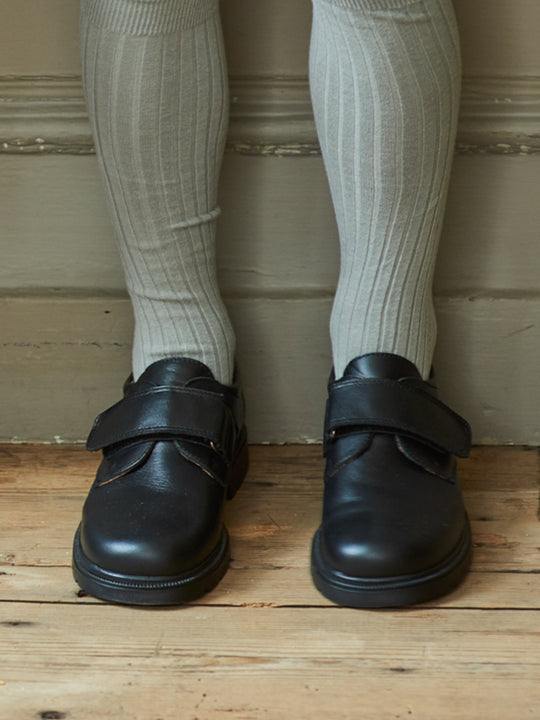 Black Leather Boy Classic School Shoes | Soft Nappa Leather – La ...