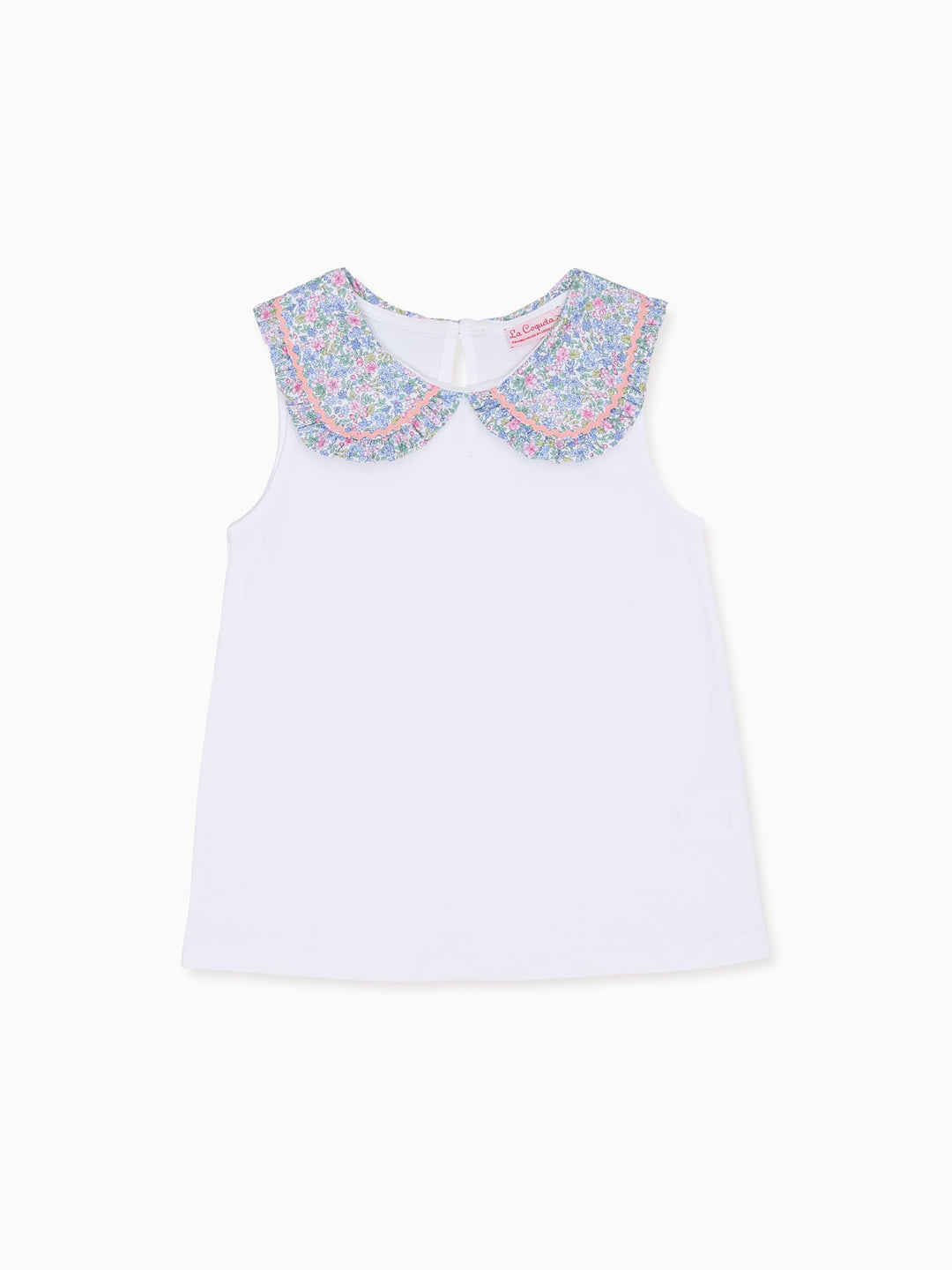 Light Blue Floral Florentina Girl Top | La Coqueta UK – La Coqueta Kids