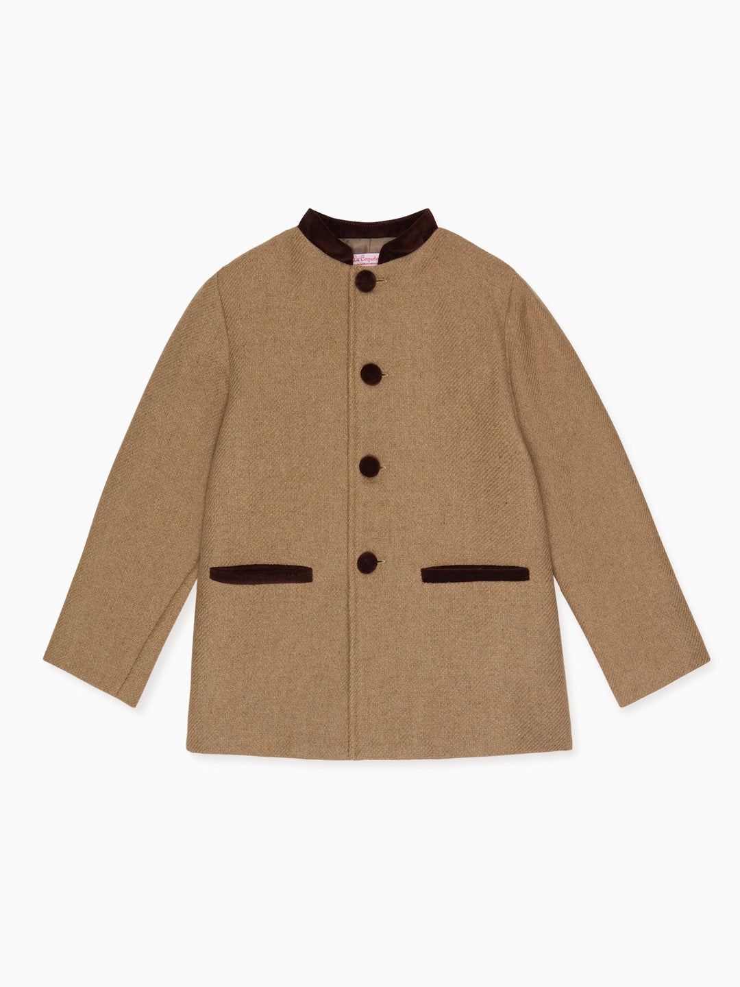 Taupe Hugo Boy Jacket | La Coqueta Kids UK