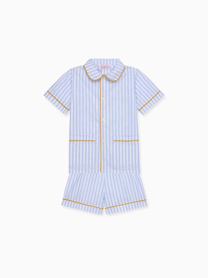Light Blue Stripe Kai Kids Pyjamas | La Coqueta UK – La Coqueta Kids