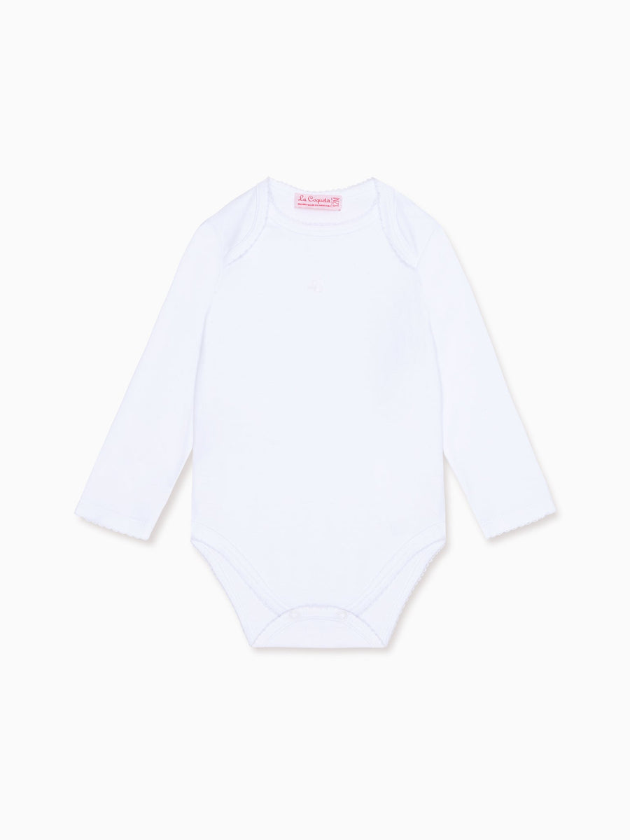 White Lonza Baby Body Vest | La Coqueta Kids UK