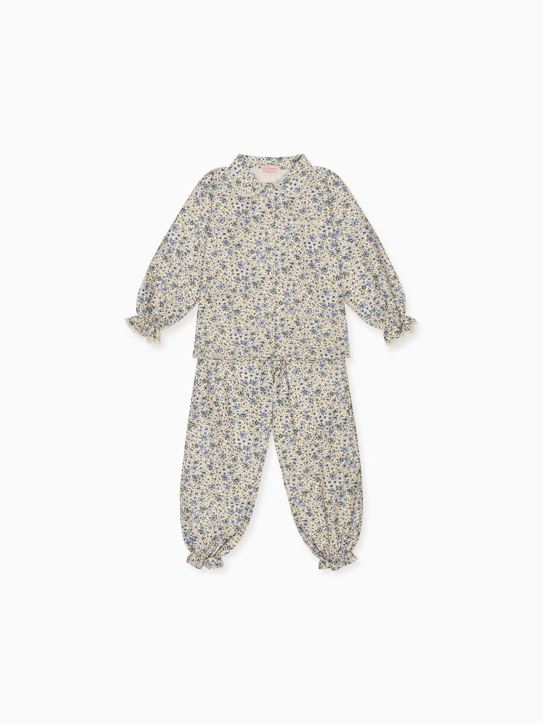 Blue Floral Lorna Girl Pyjamas | La Coqueta Kids UK