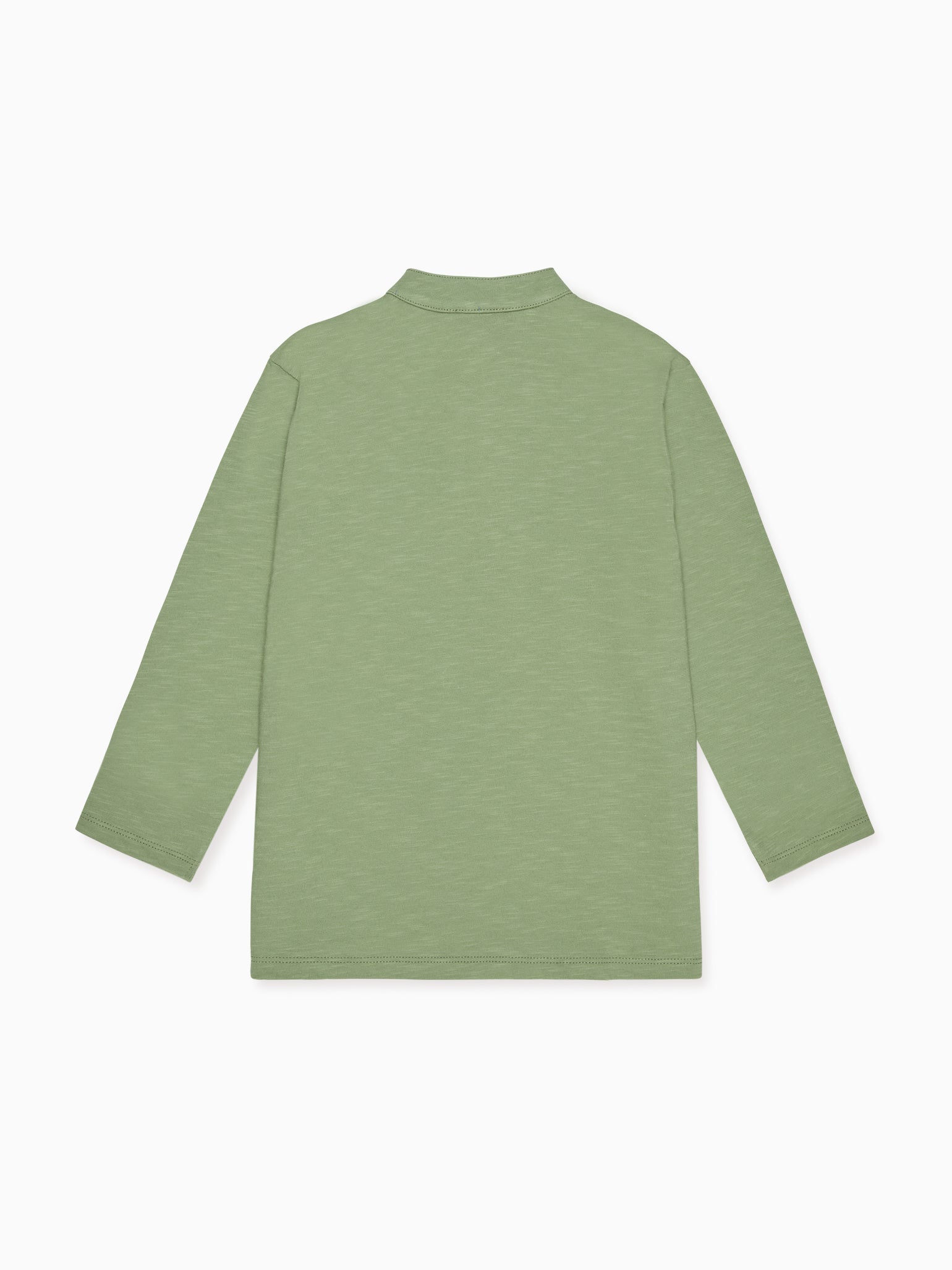 Olive Marco Boy Long Sleeve Polo Shirt | La Coqueta Kids UK