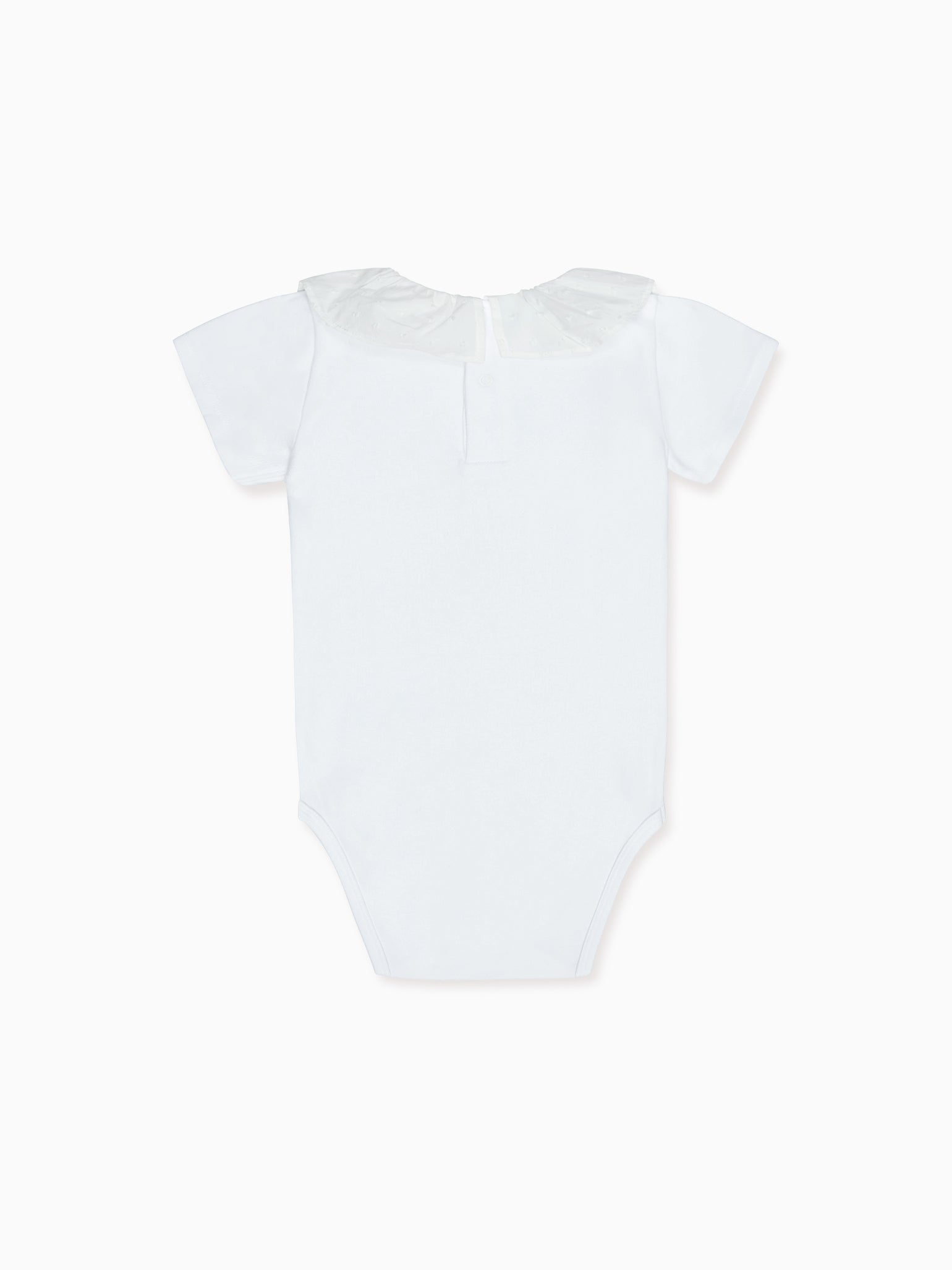 White Pluma Cotton Baby Body Vest | La Coqueta Kids UK