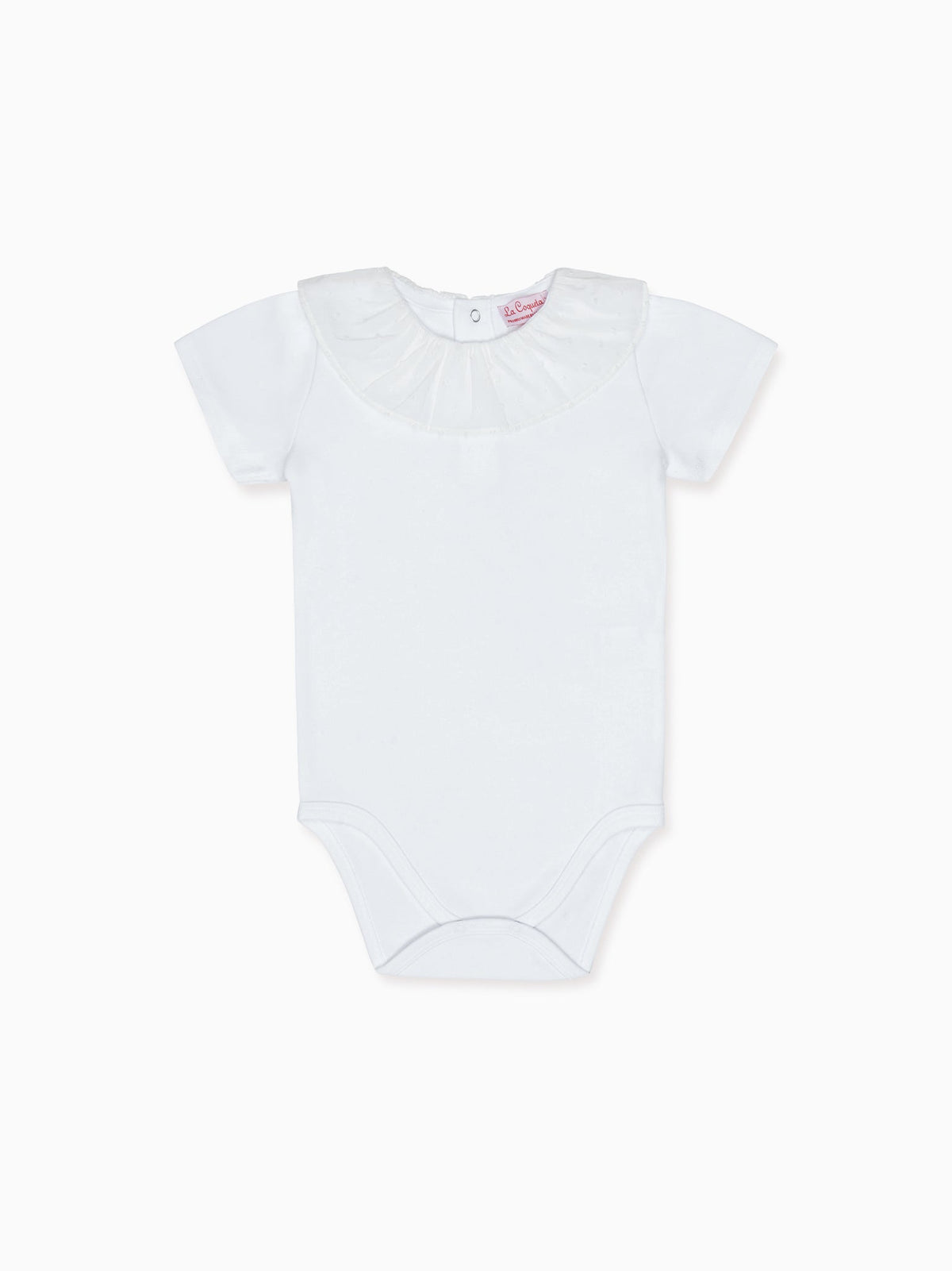 White Pluma Cotton Baby Body Vest | La Coqueta Kids UK