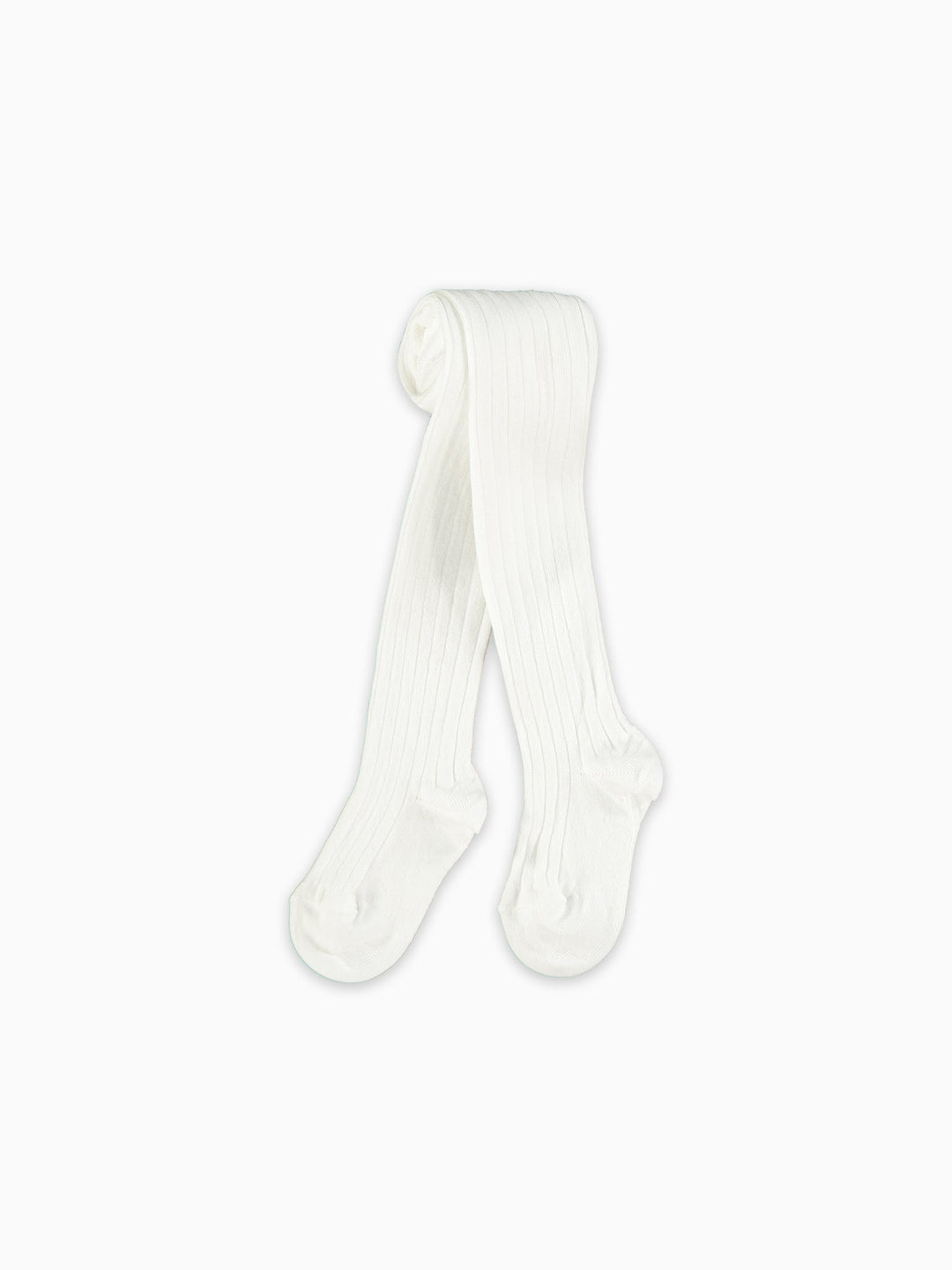 White Mix Ribbed Kids Tights Set | La Coqueta Kids UK