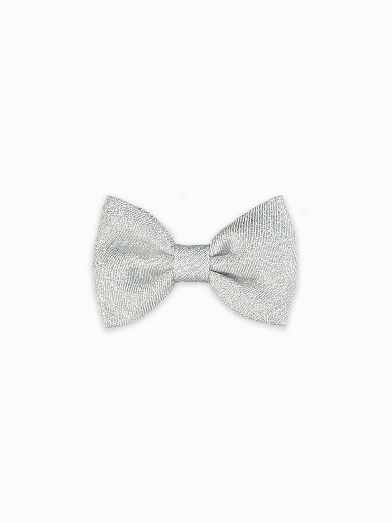 Silver Small Bow Girl Clip – La Coqueta Kids