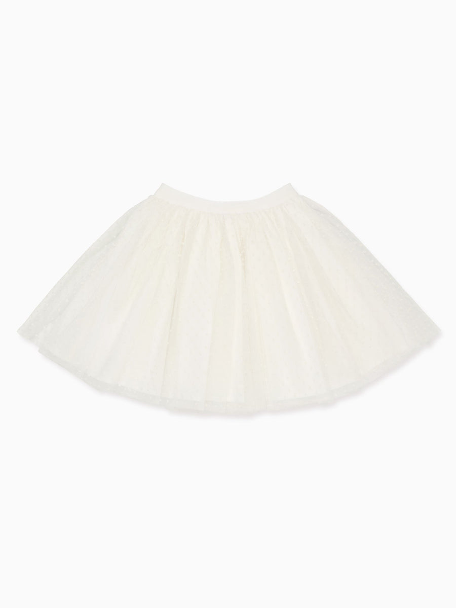 Ivory Tulipan Ceremony Girl Tulle Skirt | La Coqueta Kids UK