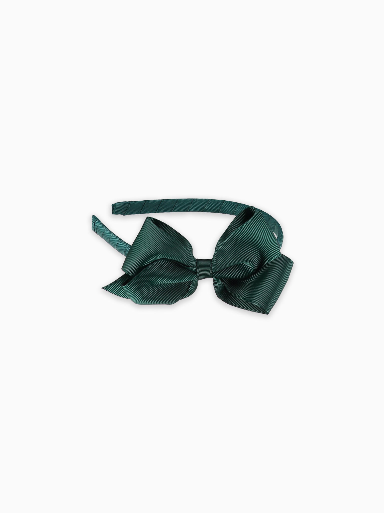 Dark Green Big Bow Girl Headband | La Coqueta Kids UK