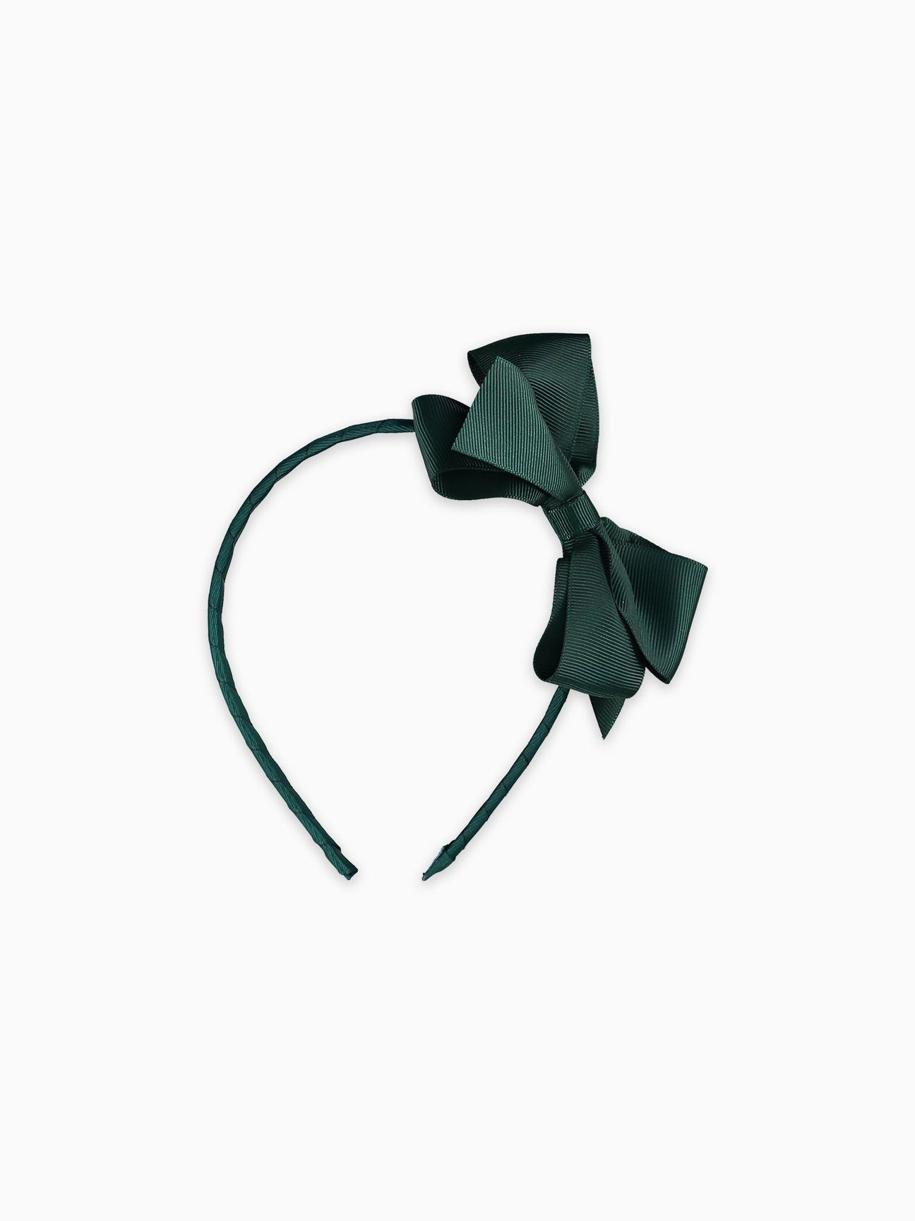 Dark Green Big Bow Girl Headband | La Coqueta Kids UK