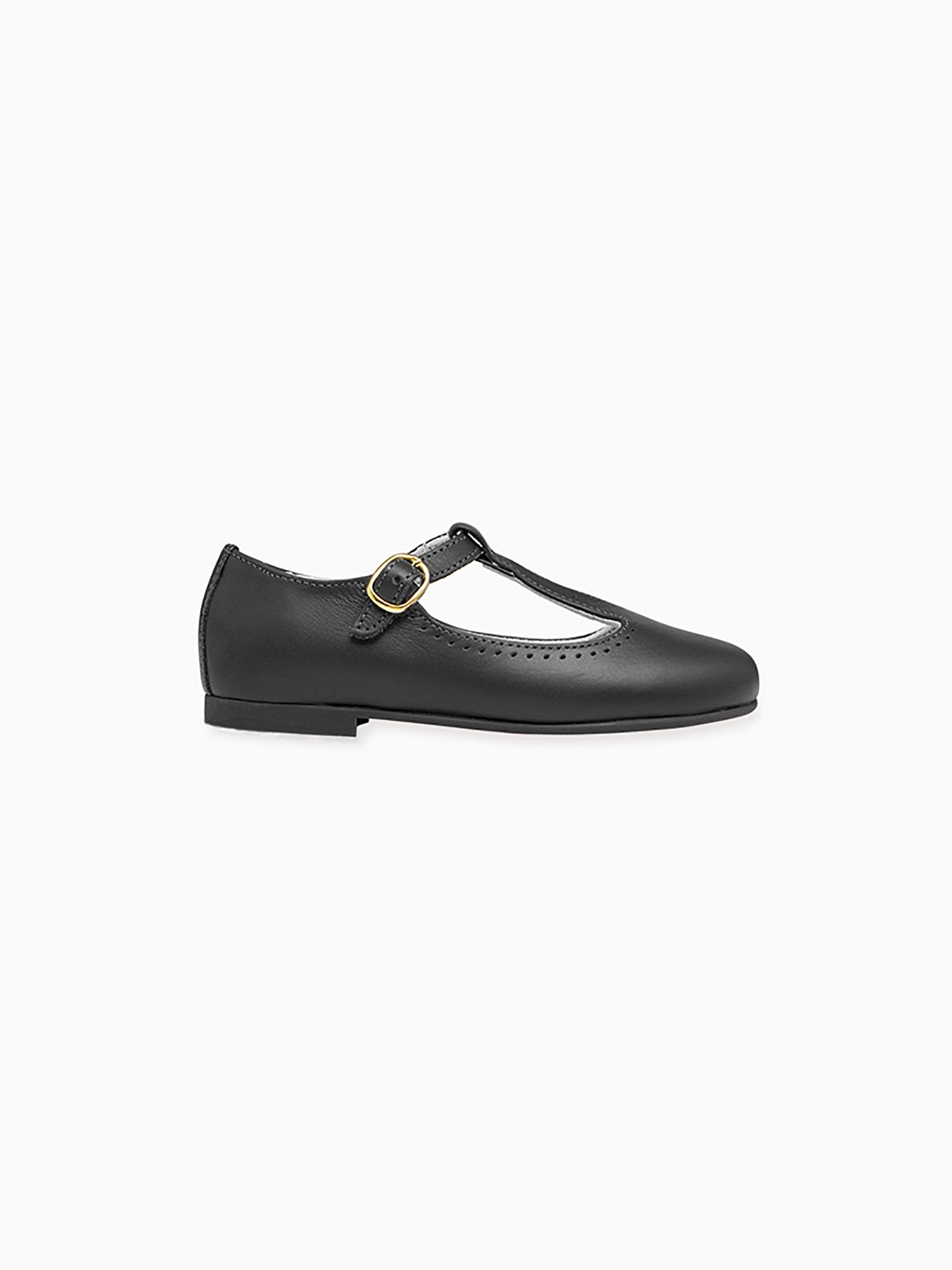 Black Leather Girl T-Bar Shoes | Versatile School & Dress Shoes UK – La ...