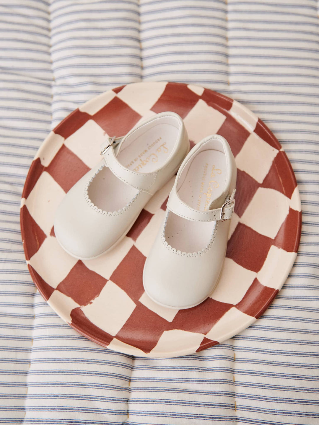 Ivory Leather Toddler Mary Jane Shoes | La Coqueta Kids UK