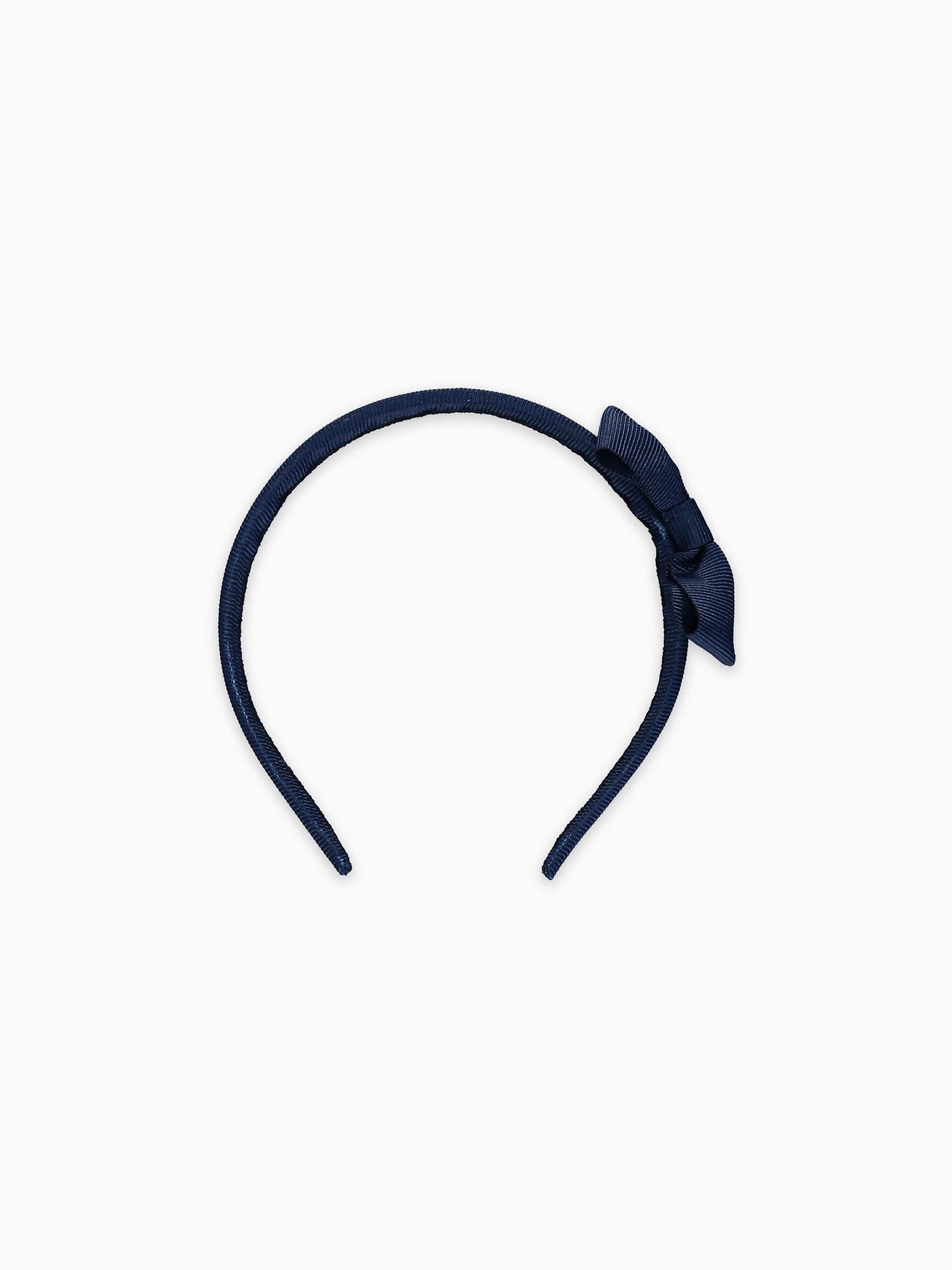 Navy Blue Small Bow Girl Headband | La Coqueta Kids UK